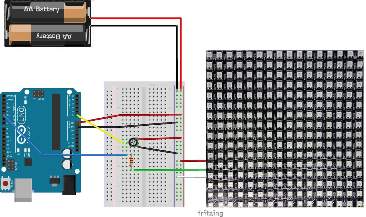 LED матрица 16x16 адресных светодиодов ws2812b. Обзор, установка ...
