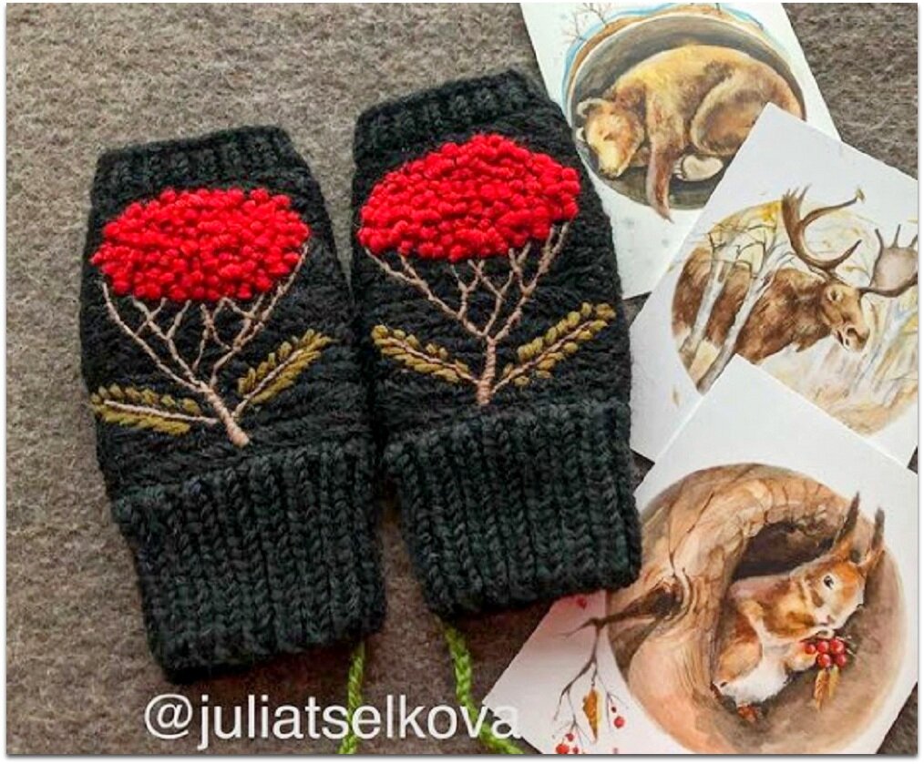 Как из обычных варежек сделать эксклюзив: вязаные шедевры Юлии Целковой | Вязание с Paradosik ...