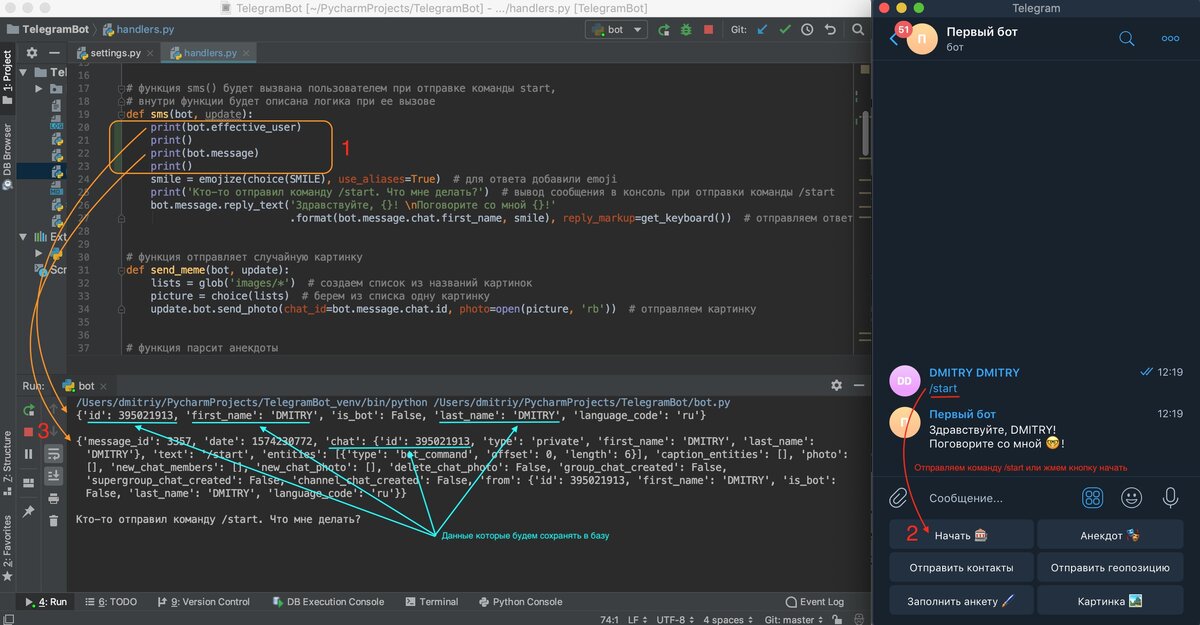 14. Обучим Telegram бота работать с базой данных MongoDB. | Django | Python | Дзен