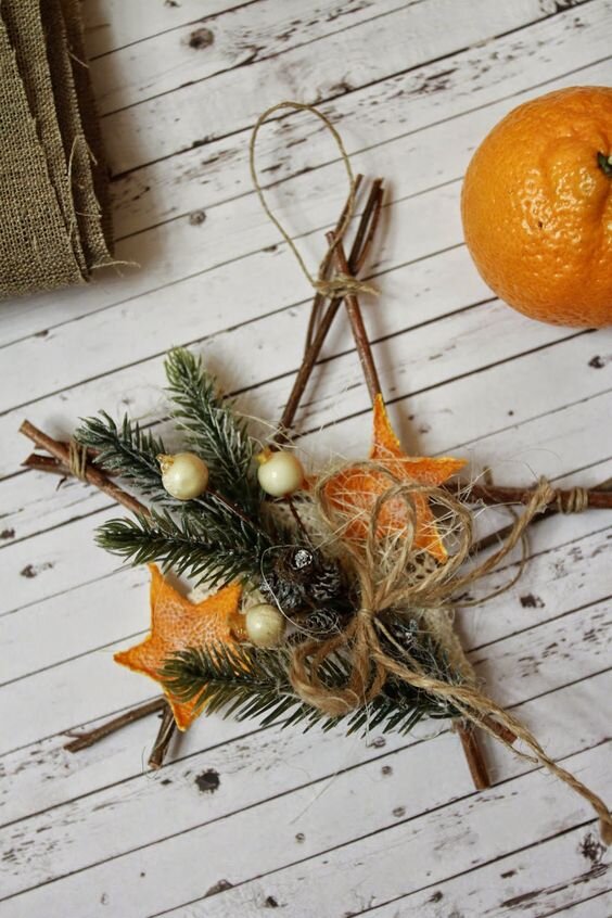 Новогодние украшения из веток: 8 вариантов декора и более 30 фотографий ...