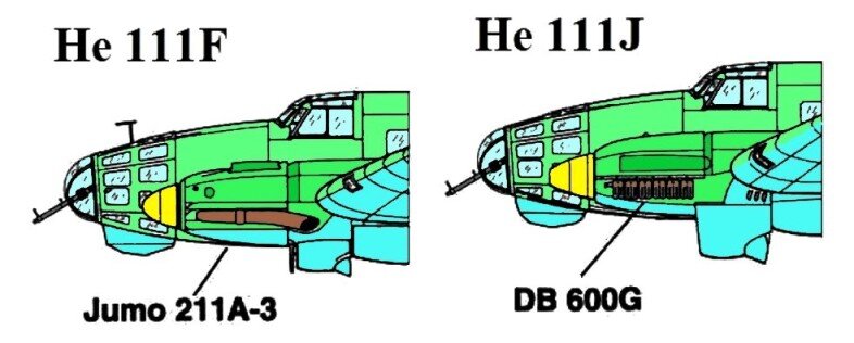 Определитель модификаций «Летающей Лопаты» Не.111. (01): «Длинноносые ...