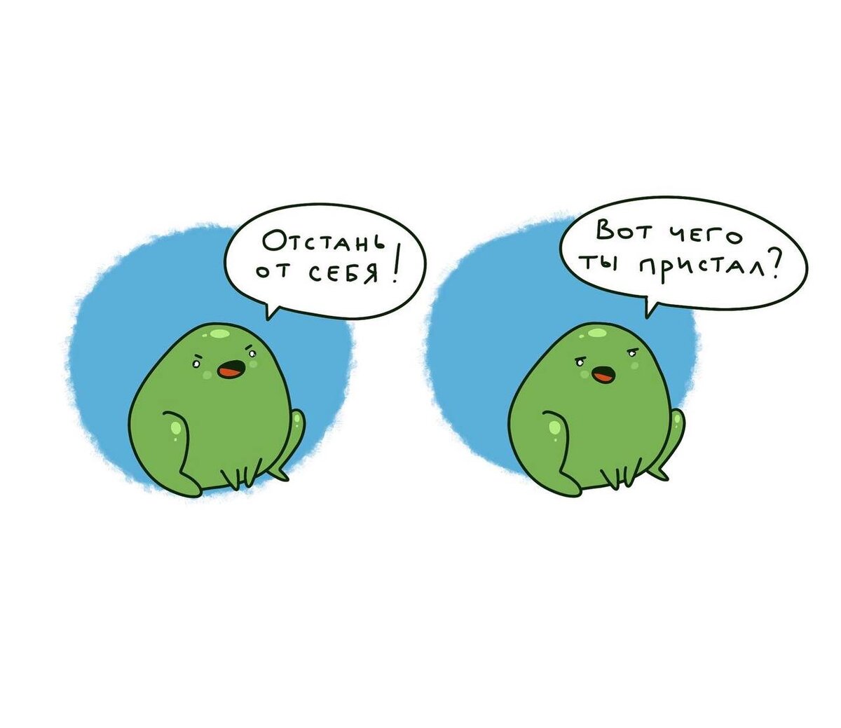 Художница из Минска рисует смешные комиксы про жабок Игната и Антона в которых они довольно