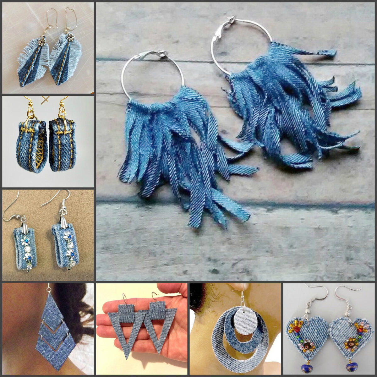 Украшения из джинсовой ткани своими руками. 3 мастер -класса. | Лисья ...