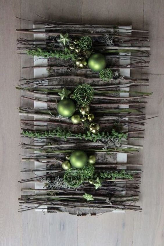 Новогодние украшения из веток: 8 вариантов декора и более 30 фотографий ...