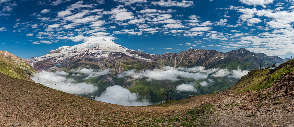 Гора Чегет - невероятная красота с видом на Эльбрус. Поляна Нарзанов и ...