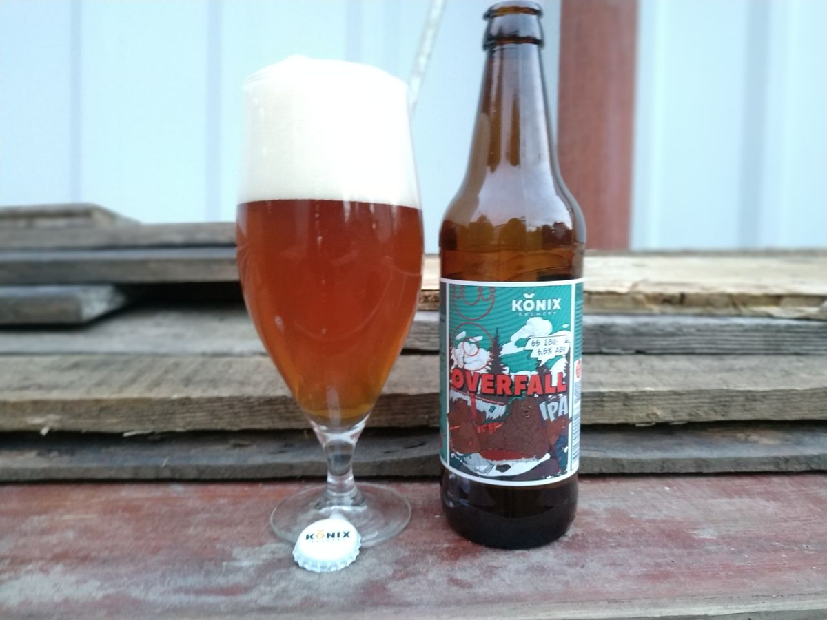 Пиво Overfall IPA от пензенской пивоварни Konix: для тех, кто соскучился по старой доброй ИПАшке ...