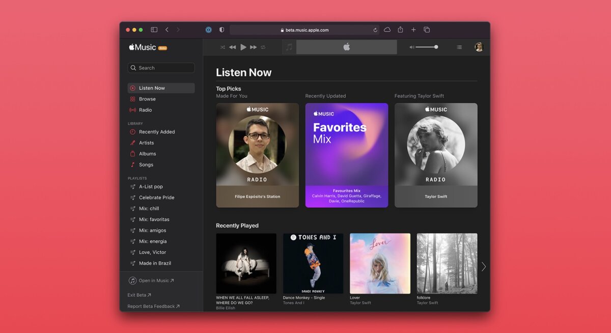 Веб-версия Apple Music получила дизайн в стиле iOS 14 | Wylsacom | Дзен