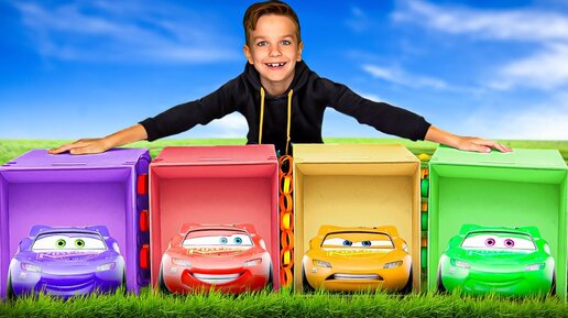 Mark unpacking colorful cars and learning colors | Mark Production | Дзен