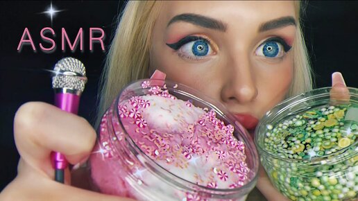 СМР МИНИ МИКРОФОН В СЛАЙМЕ 🎤/ ASMR MINI MICROPHONE / CLOUD SLIME ...