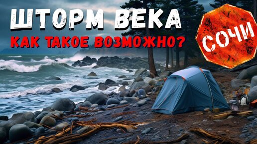 ШТОРМ ВЕКА в СОЧИ РАЗНОСИТ ДОМА но НЕ ТРОГАЕТ ПАЛАТКУ КАК ТАКОЕ
