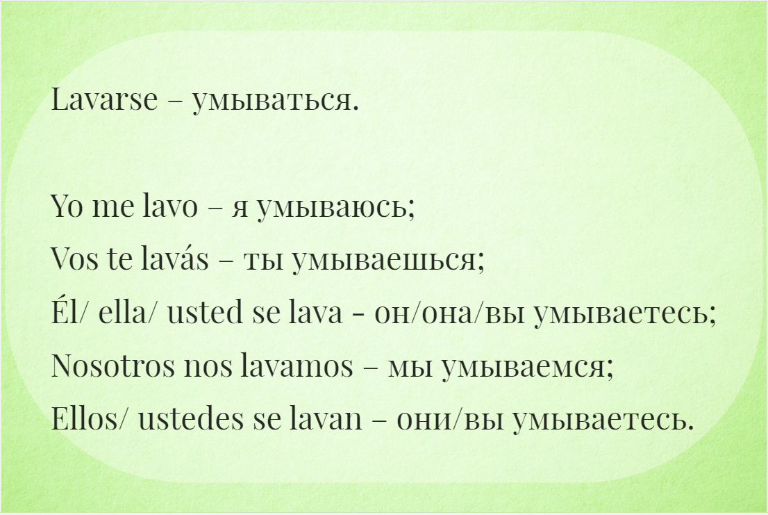 Возвратные глаголы в аргентинском испанском | Llama Madama. Твой ...