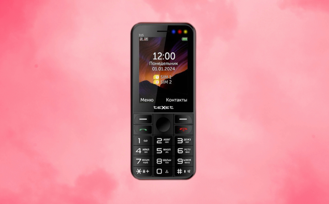 Texet анонсировала новый кнопочный телефон Texet TM-315 с батареей на ...