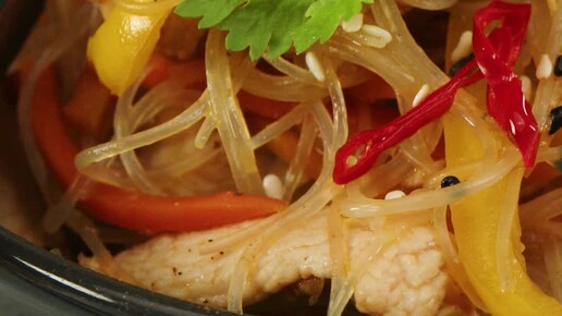 ГАСТРОНОМ.РУ | Фунчоза с курицей и овощами в соевом соусе. Пошаговый рецепт: https://www ...