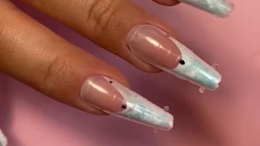 Imen nails | Воздушный френч🩵🤍 #imennails #imen #imenka | Дзен