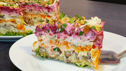 Такое Салат съедят за минуту, очень вкусный и простой в приготовлении ...