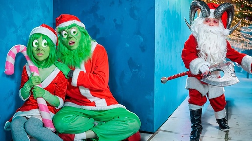 The Grinch and His Daughter Grinchette Prank Santa Claus! The Grinch Is ...