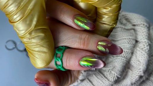 Шикарный дизайн с втиркой | Imen nails | Дзен