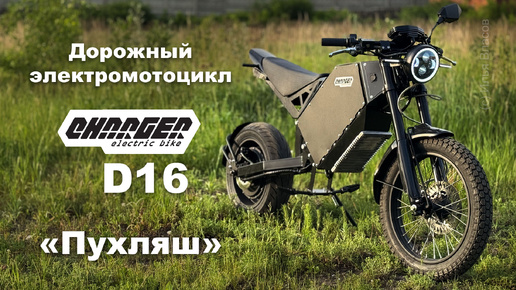 Дорожный электромотоцикл с мощным мотор-колесом Charger D16 "Пухляш" | Charger bike | Дзен