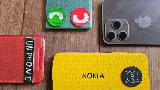 Made in cardboard NOKIA vs 3D Printed Samsung Galaxy, iPhone, Huawei ...
