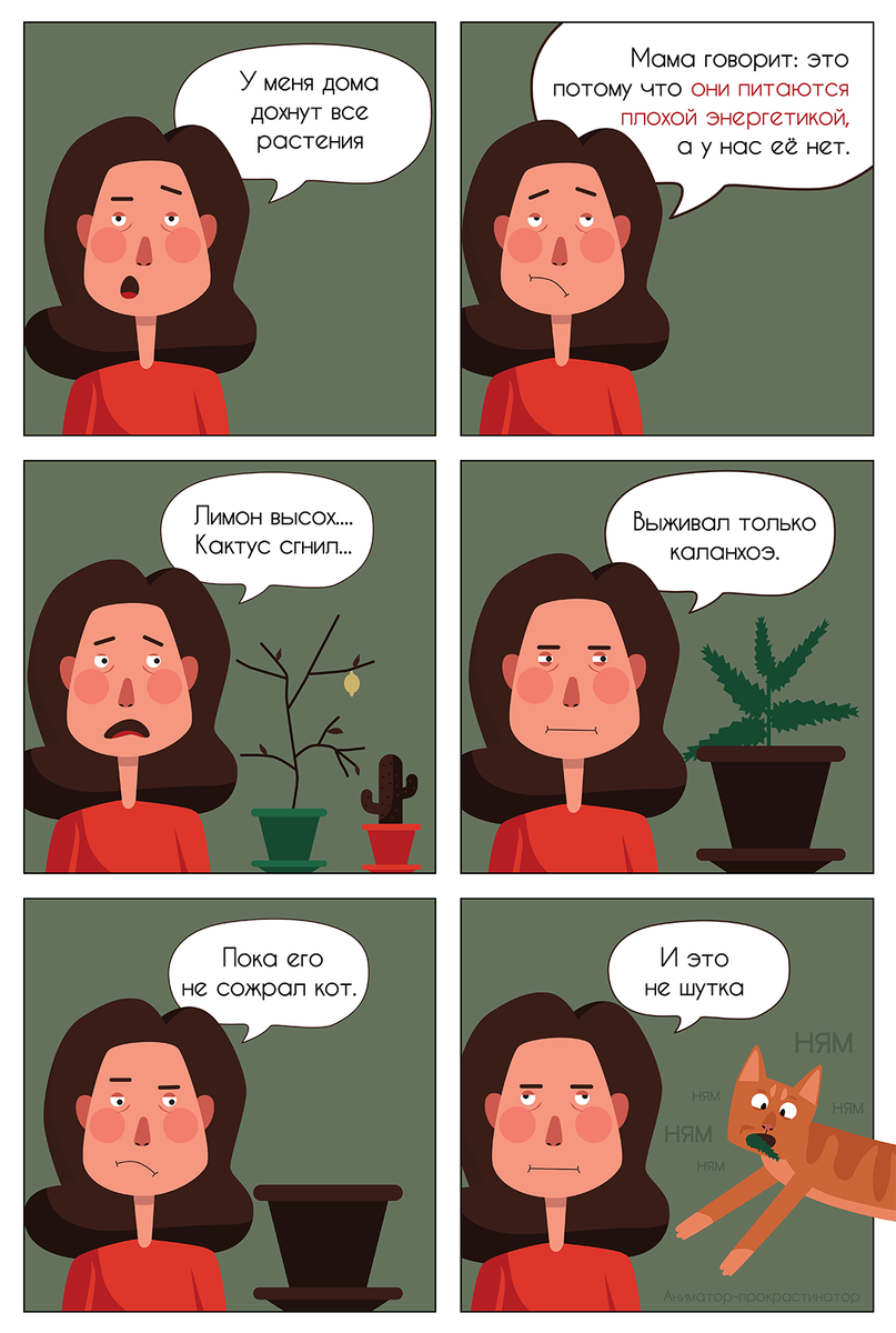 Художница из Тольятти рисует смешные комиксы о себе своём муже и «пузатых котах Zinoink о