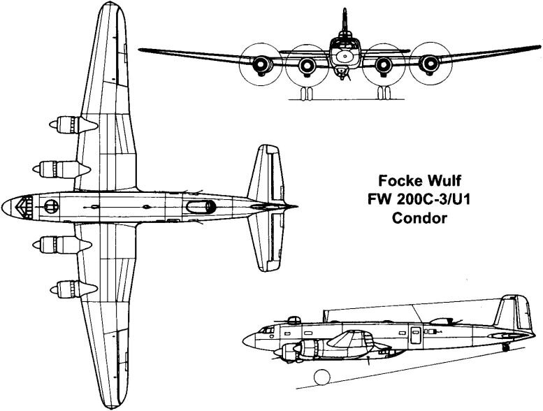 «Бич Атлантики» FW 200 «Кондор» - гражданский авиалайнер, который ...