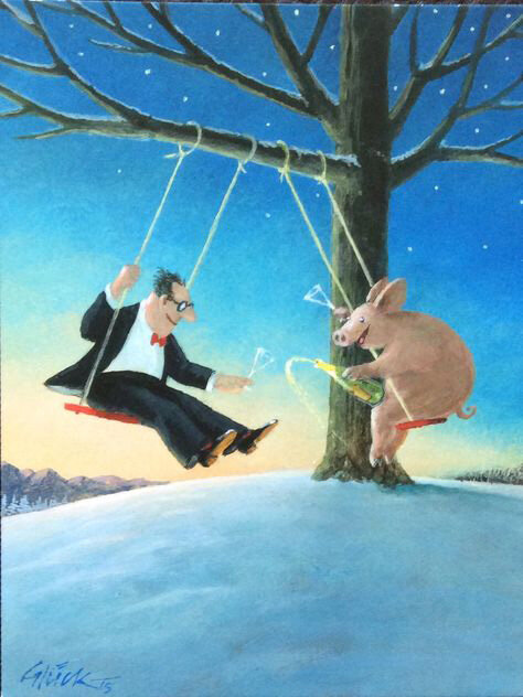 Ироничные иллюстрации немецкого художника Герхарда Глюка | Арт-дневник | Дзен