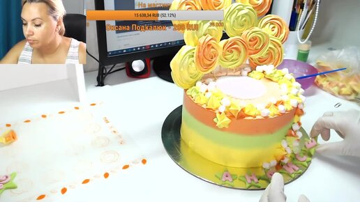 Оформление торта Домовой Буба_How to make cake with house Buba_Como ...