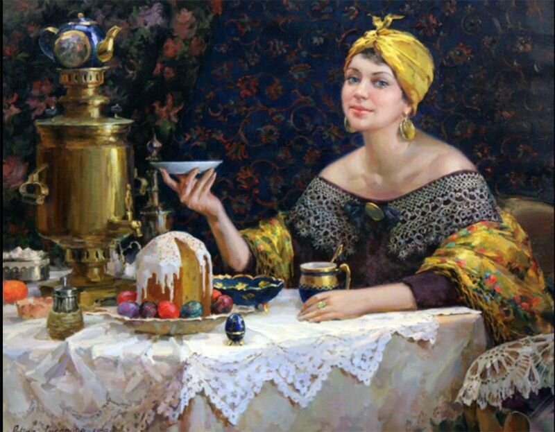 Узоры расписные. Русские платки в живописи | Краюшкина. Поэзия ...