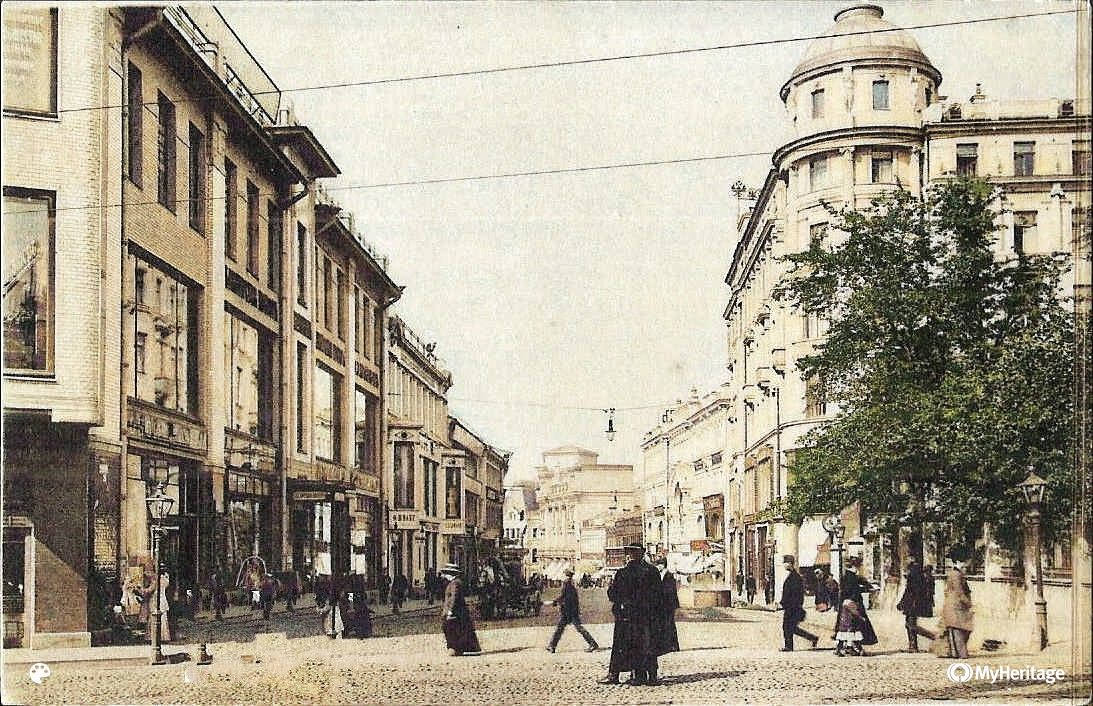 Цветные снимки дореволюционного Кузнецкого моста. Раскрасил их с ...