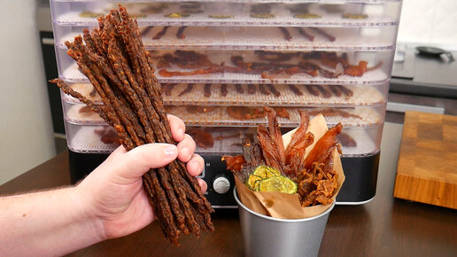 Мясные и овощные закуски к пенному. Чипсы из мяса, курицы и фарша ...