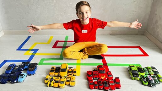 Mark Learn Cars with colorful roads. Educational video | Mark ...