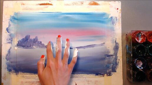 Рисуем зимний пейзаж гуашью Рисование с Натальей Васильевой Дзен