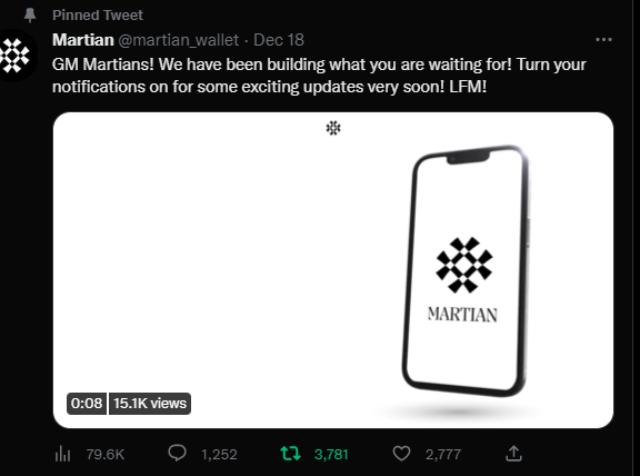 Тестнет - Martian Wallet — Teletype