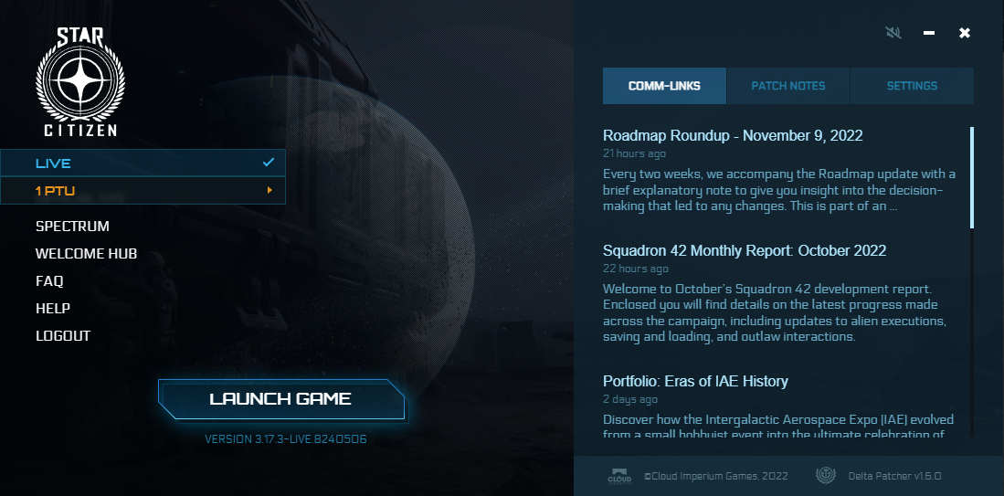 Использование RSI Launcher (лончера для Star Citizen). | =Turbor Corp ...