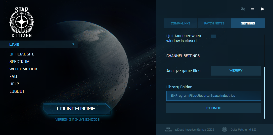 Использование RSI Launcher (лончера для Star Citizen). | =Turbor Corp ...