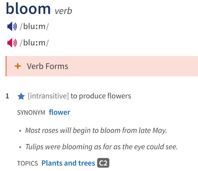 English. В чём разница между blossom и bloom в контексте цветения ...