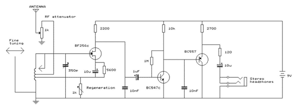 Конструкции зарубежных радиолюбителей. Простой регенеративный приемник ...