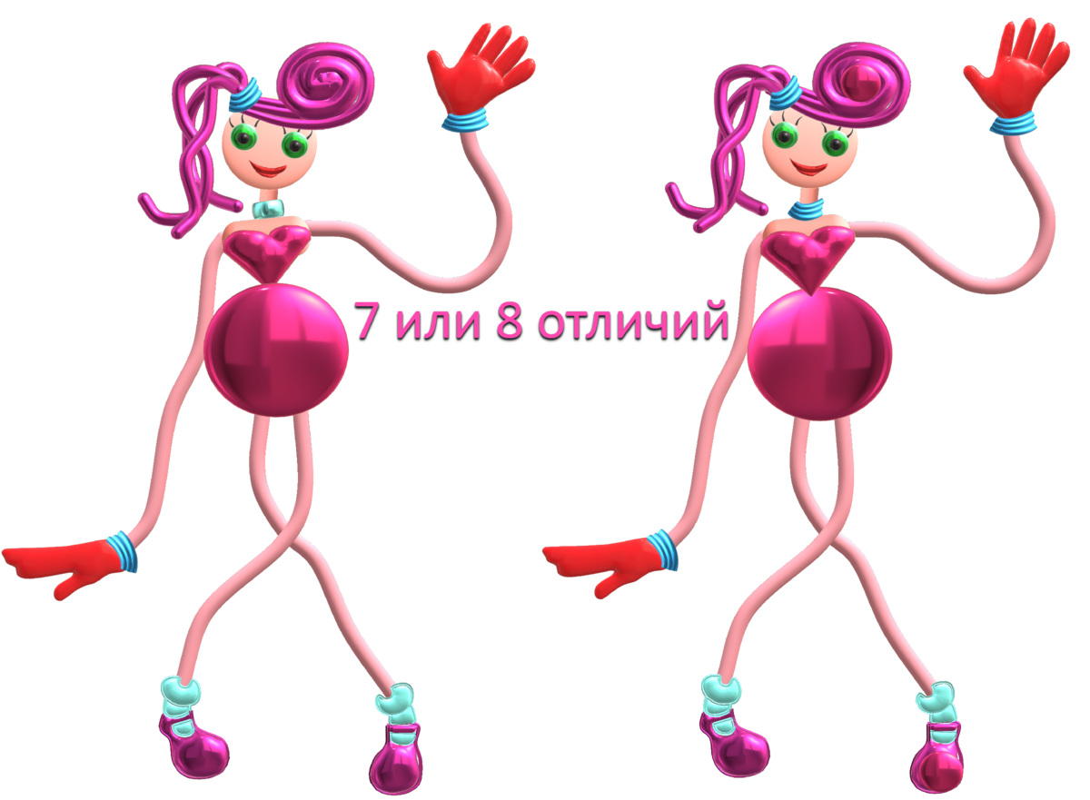 Мама длинные ноги: два одинаковых персонажа, но есть отличия. Найдите ...