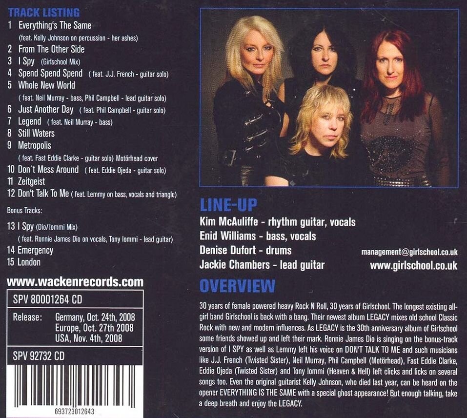 Girlschool «Legacy», 2008 г. ~ как 50-летние тётки выдали супер-метал ...