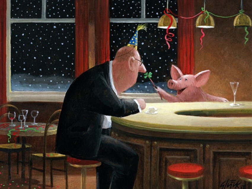 Ироничные иллюстрации немецкого художника Герхарда Глюка | Арт-дневник | Дзен