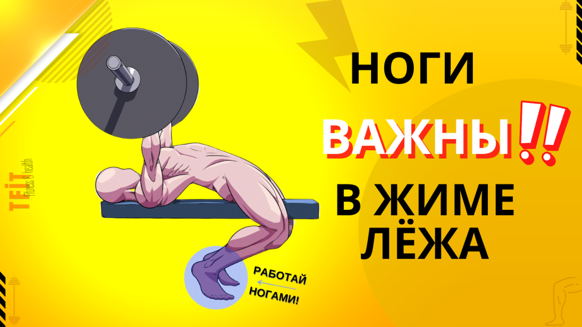 Работа ног в жиме лежа. Пожми свой новый максимум | TFiTnessLive | Дзен
