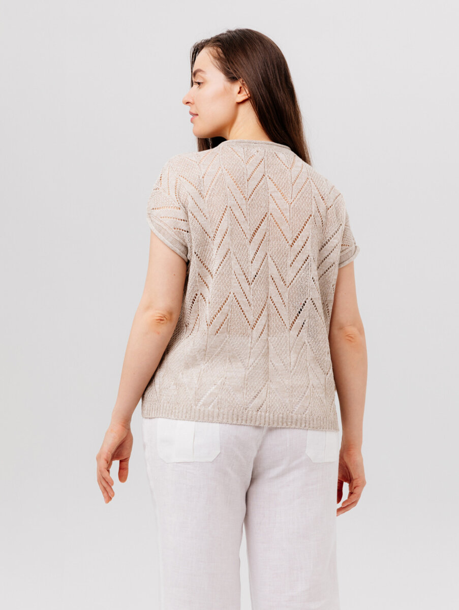 Льняной топ спицами. Схема узора - Вязание спицами LenkomKnit