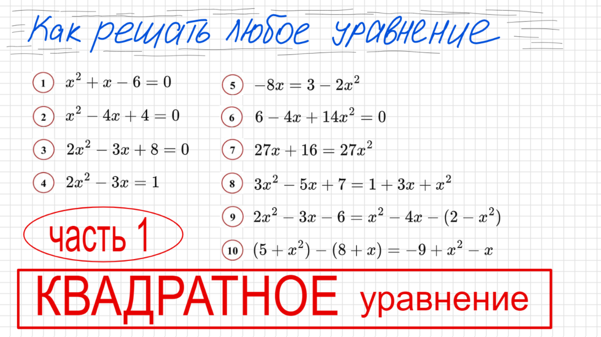 👉 Как решать любое уравнение цикл занятий Подслушано по Математике