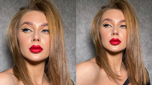 ГОЛЛИВУДСКИЙ МАКИЯЖ: СТРЕЛКИ И КРАСНЫЕ ГУБЫ. СТРЕЛКИ ДЛЯ НАВИСШЕГО ВЕКА. | Kris Lavrinenko | Дзен