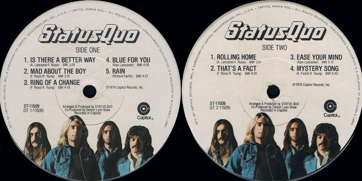 Status Quo «Blue for You», 1976 г. ~ самый типичный для группы альбом ...
