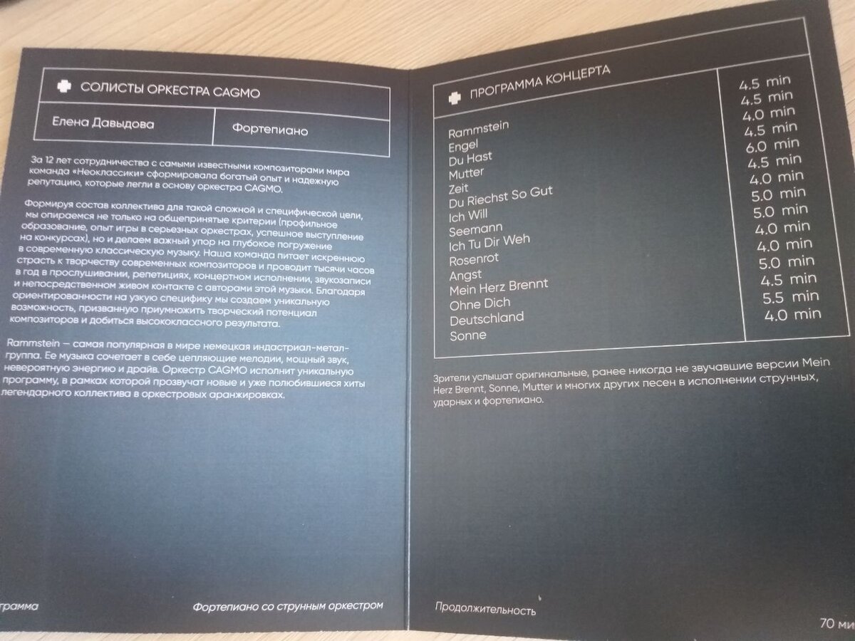 Симфония Rammstein от оркестра Неоклассика CAGMO. Впечатления от концерта | Время и Цивилизация ...
