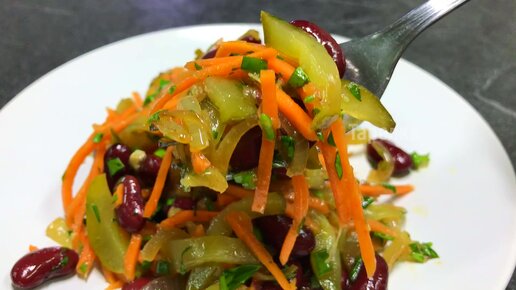 Быстрый и вкусный салат без варки и майонеза. Готовится за 10 минут ...