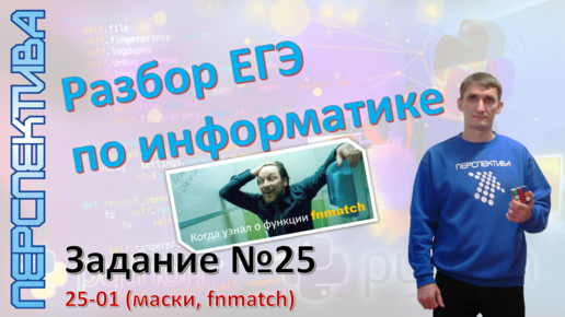 ЕГЭ информатика. Задача 25 (01). Маски & fnmatch | Николай Л. | Дзен