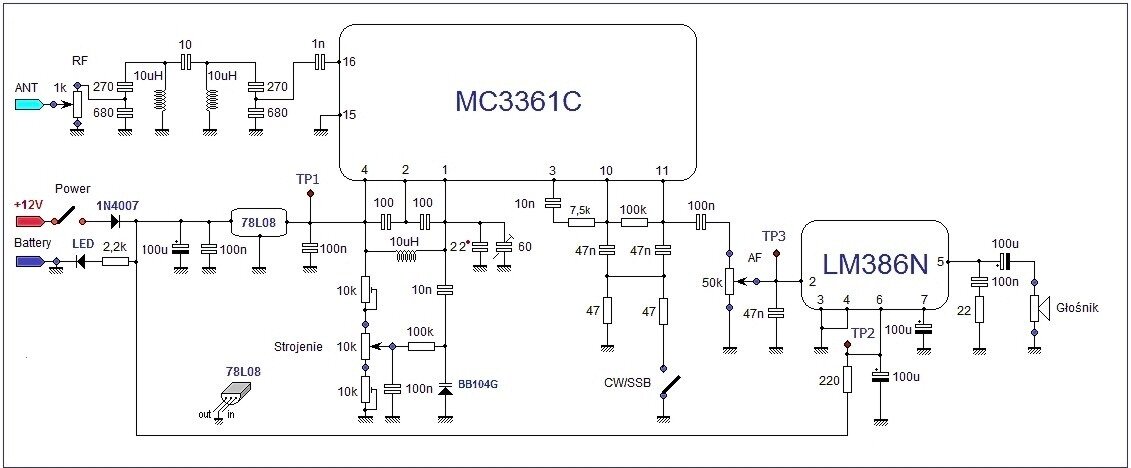 Самый простой приемник прямого преобразования CW/SSB на любительский диапазон 80м на микросхемах ...